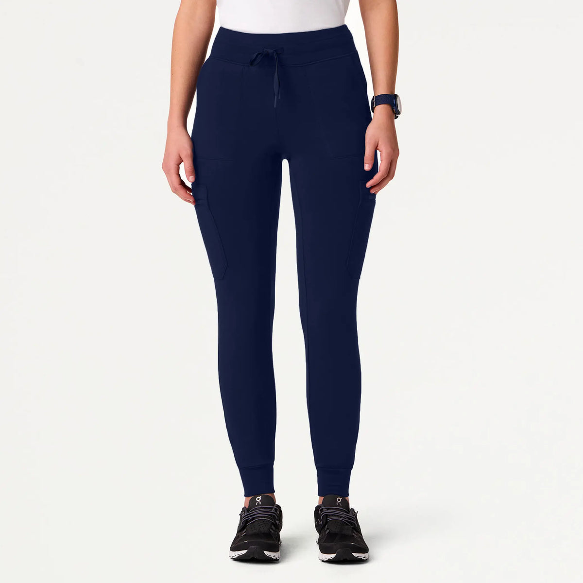 Jaanuu Women's Kait 10-Pocket Skinny ULTRAsoft Scrub Jogger - Midnight