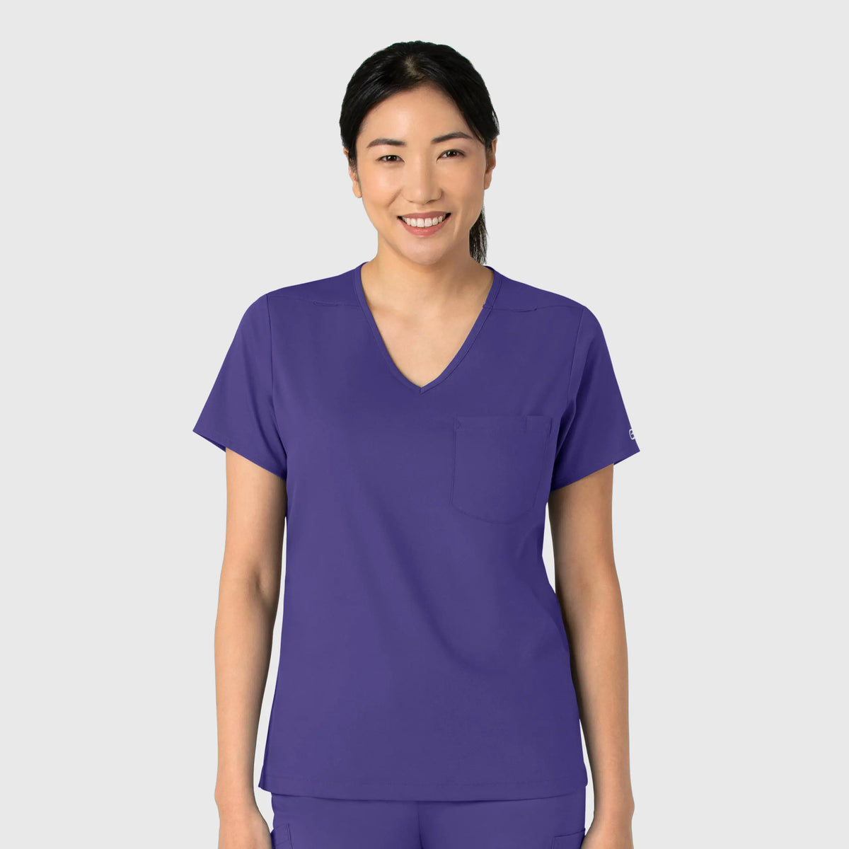 Wink Women's Tuck-In Scrub Top - Grape | scrub-supply.com