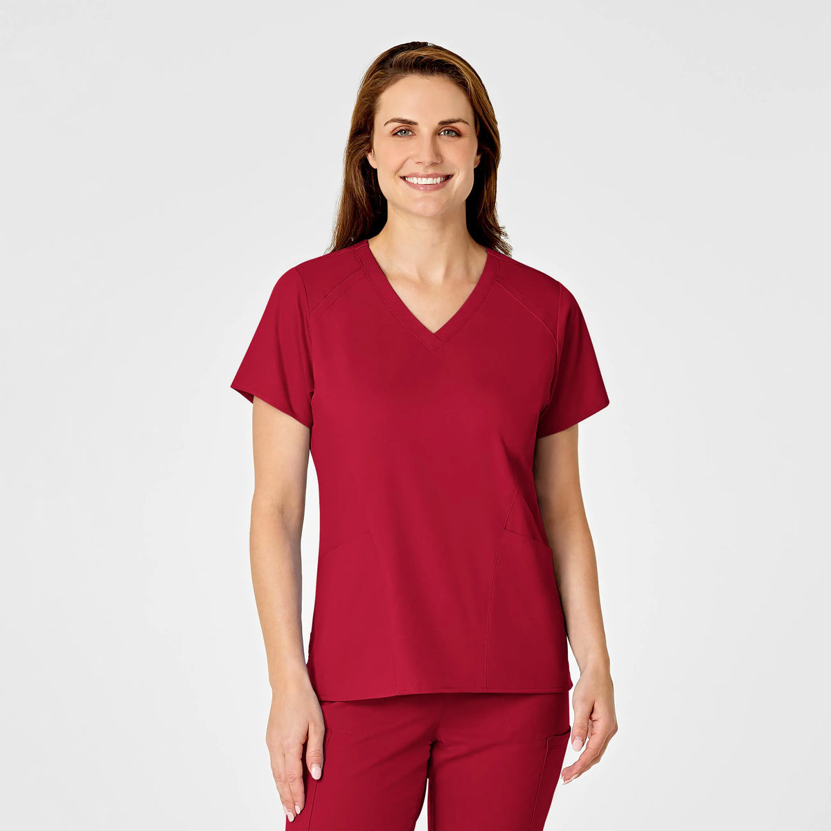 Shop Wink 4-Pocket V-Neck Scrub Top - Red Medical Scrubs & Uniforms in ...